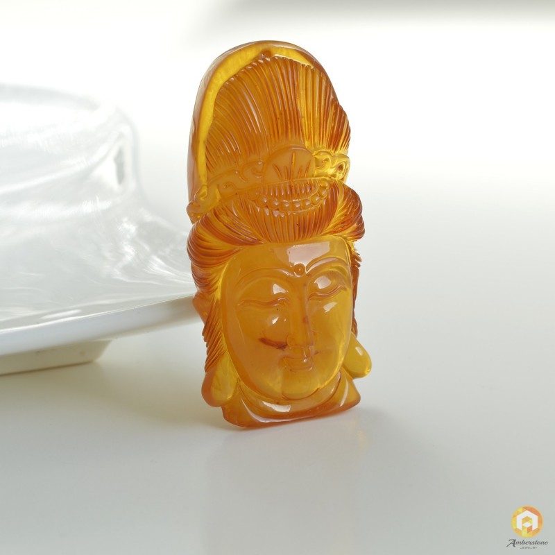 Antique Baltic Amber Chinese Buddha Sculpture Hand Carved Cognac Amber ...