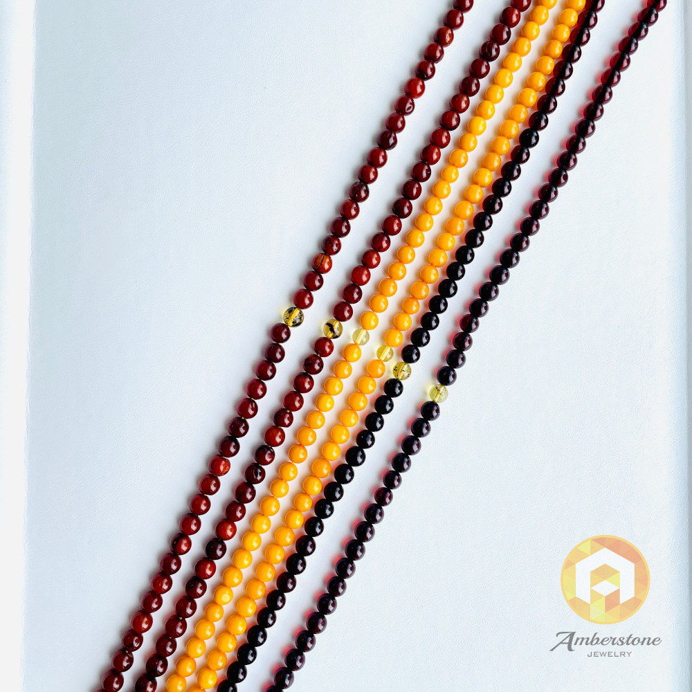 Set of Buddhist Rosaries, Mala 108 Beads Made of Natural Baltic Amber ...